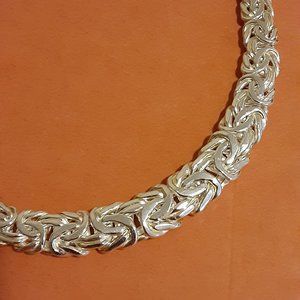 QVC | Jewelry | Sterling Silver 8 Graduated Byzantine Necklace | Poshmark